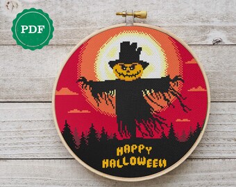 Scarecrow Cross Stitch - Etsy