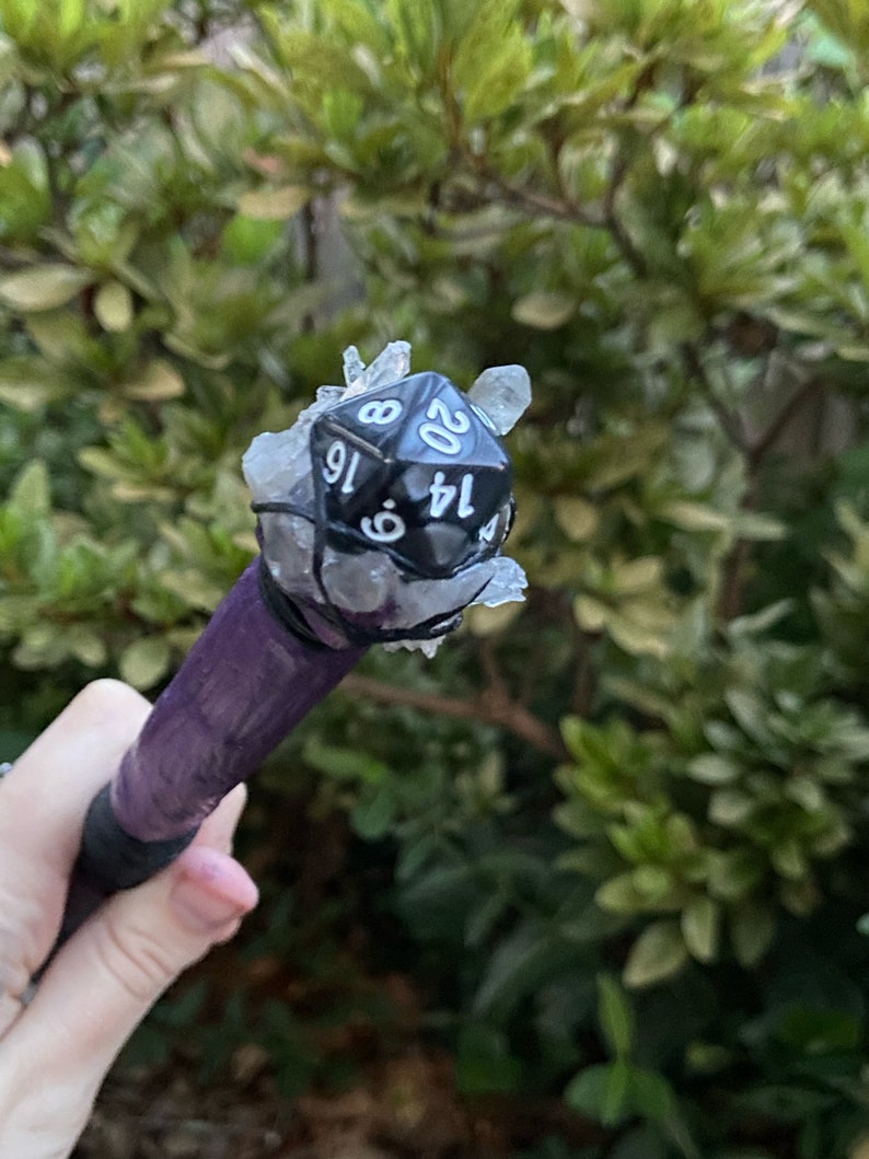 Handmade Hand Carved Wooden Magic Wand With Crystals, Gifts for Witches ...