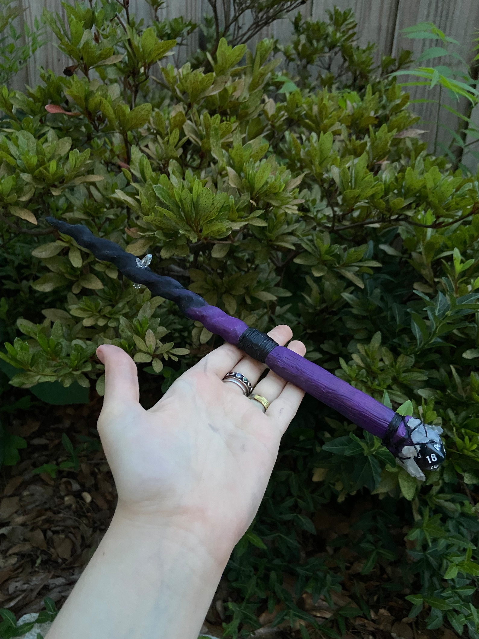 Handmade Hand Carved Wooden Magic Wand With Crystals, Gifts for Witches ...