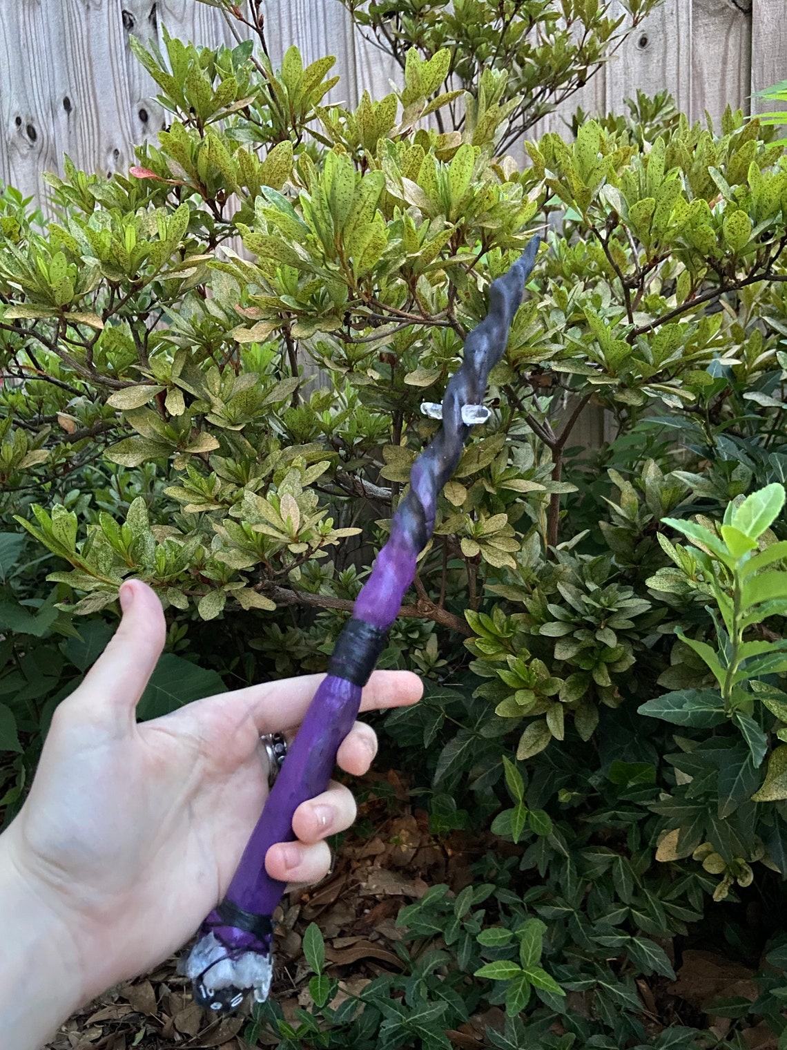 Handmade Hand Carved Wooden Magic Wand With Crystals, Gifts for Witches ...