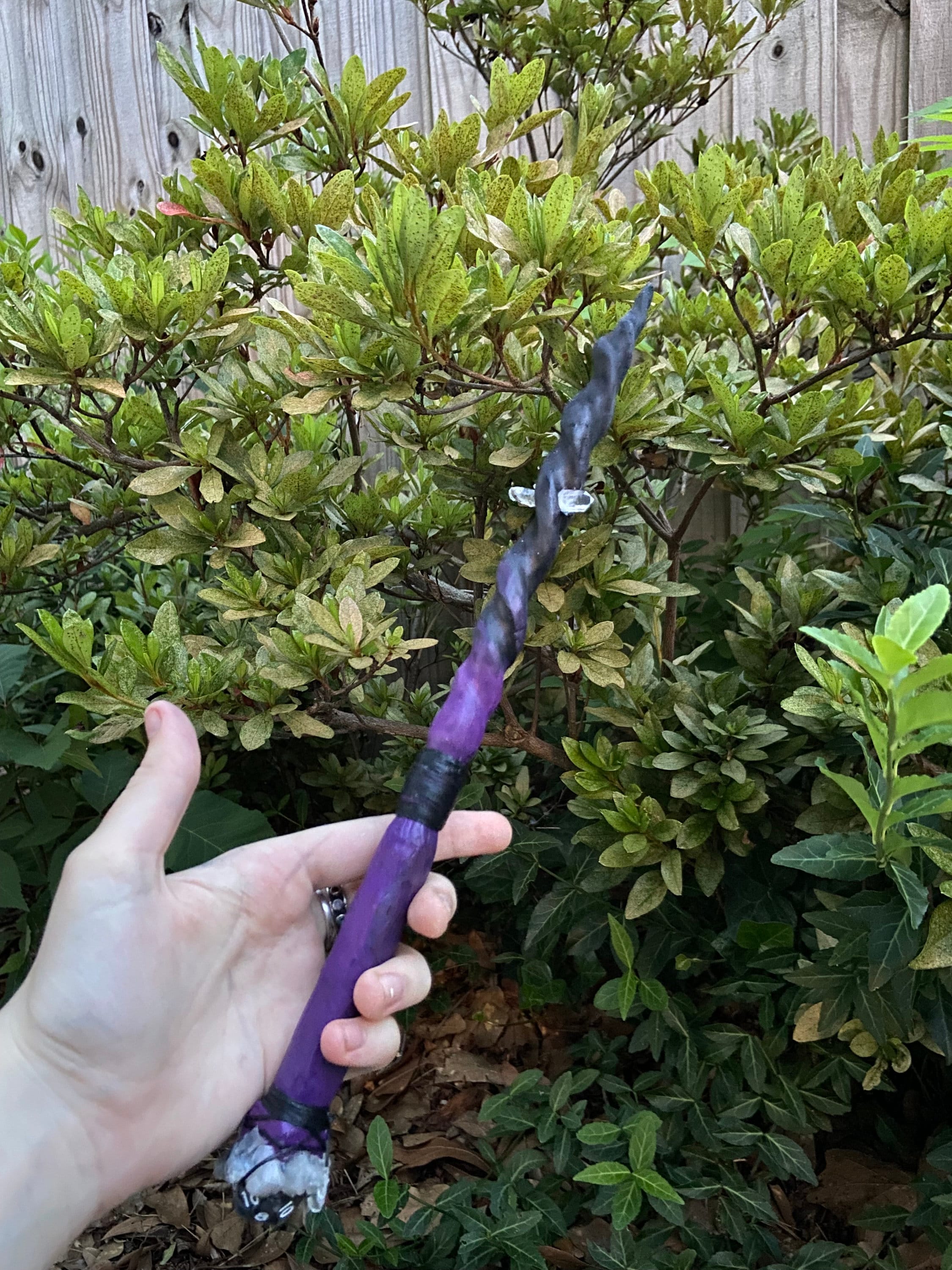 Handmade Hand Carved Wooden Magic Wand With Crystals, Gifts for Witches ...