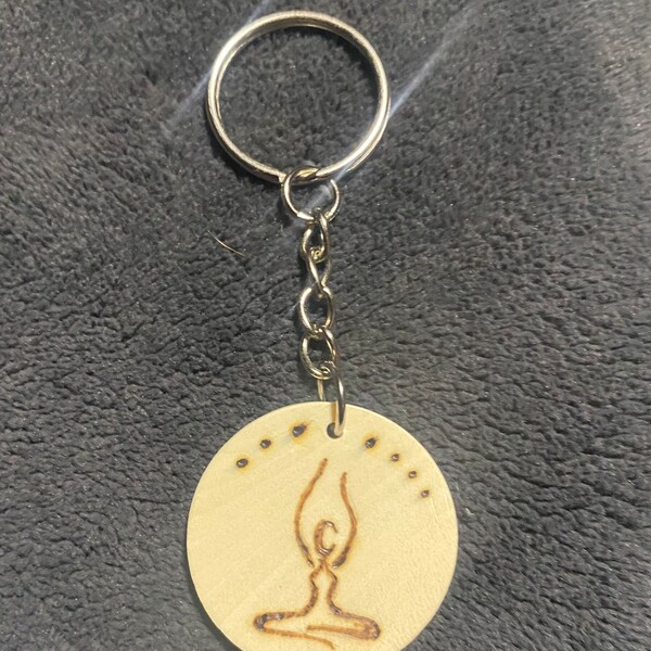 Wood Burned Keychain - Etsy