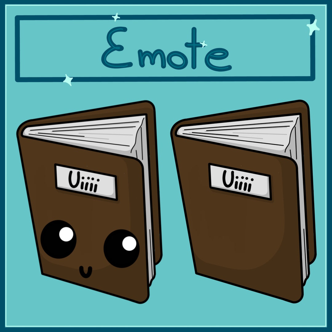 Book Emote | Twitch Emote | Youtube Emote | Discord Emote | Cute Book ...