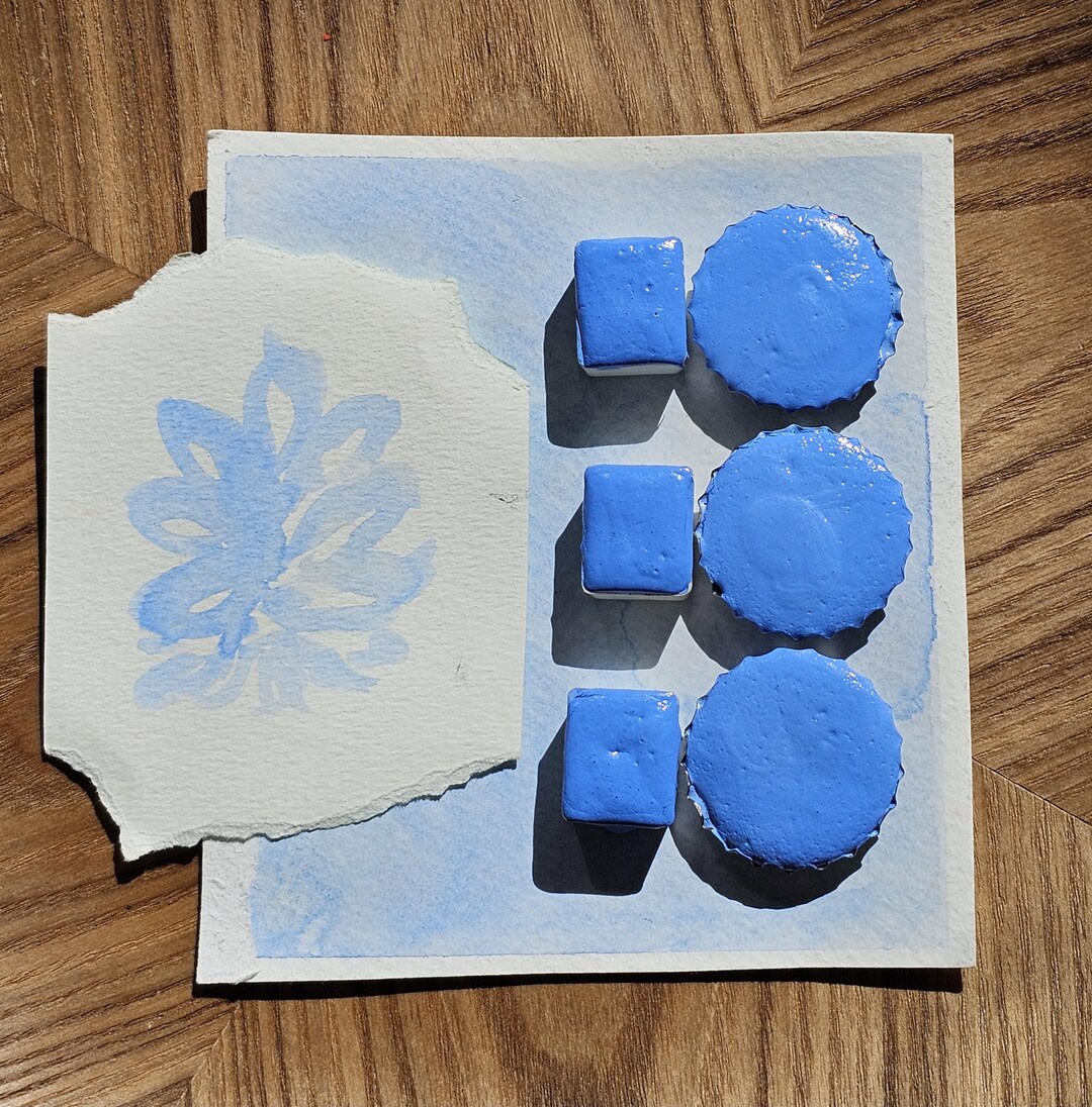 Periwinkle Blue ∿ Handmade Watercolor,pb29,pw6 ,syntehic Pigment - Etsy