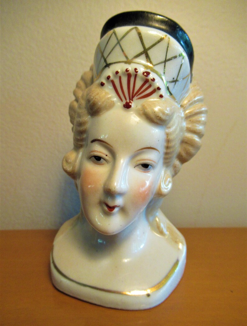 Vintage Lady Head Vase, Fine Porcelain, Wedding Centerpiece, 18th ...