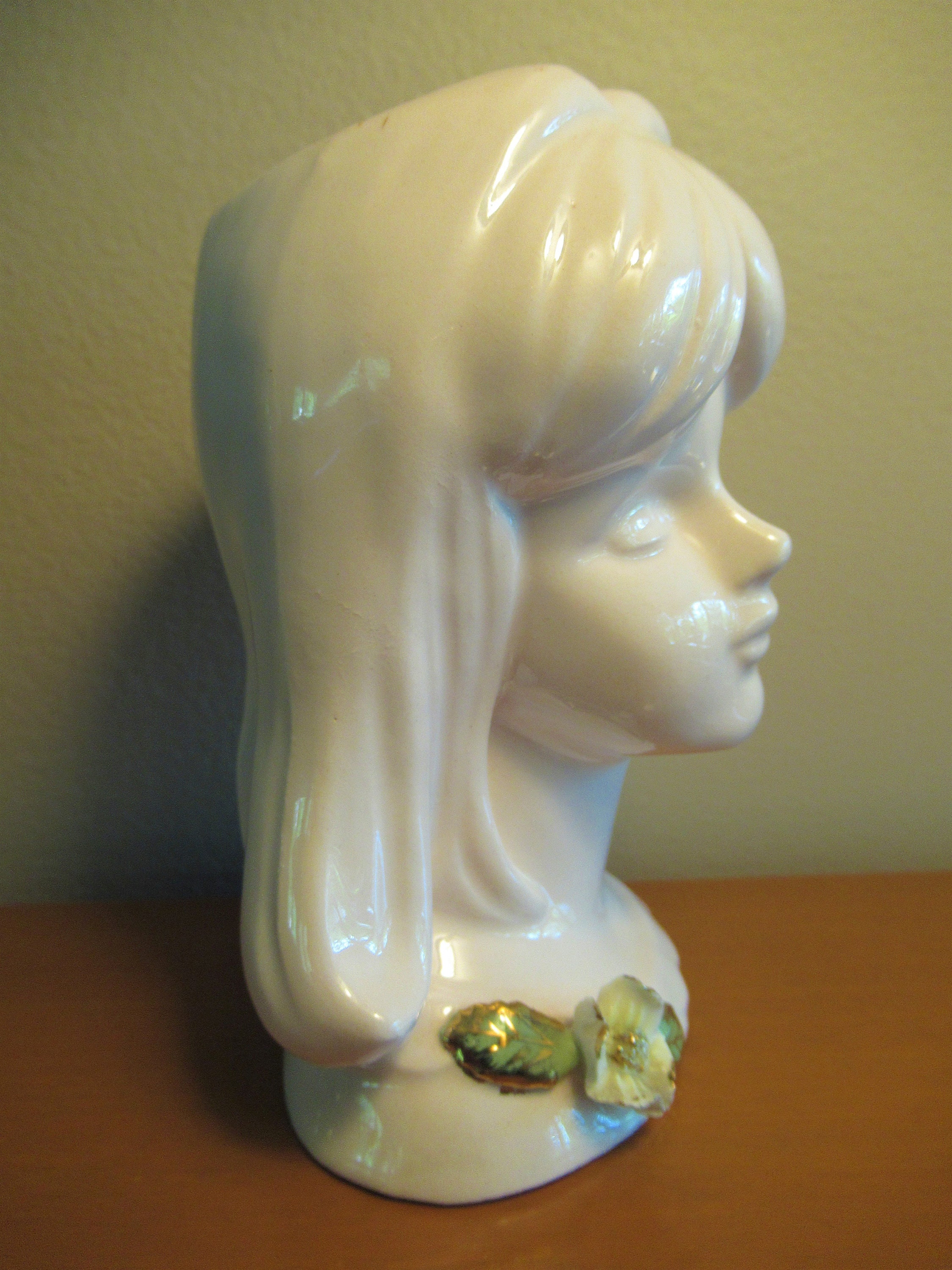 RARE Lady Head Vase, 60's Made in Japan, MINT Vase, Wedding Centerpiece ...