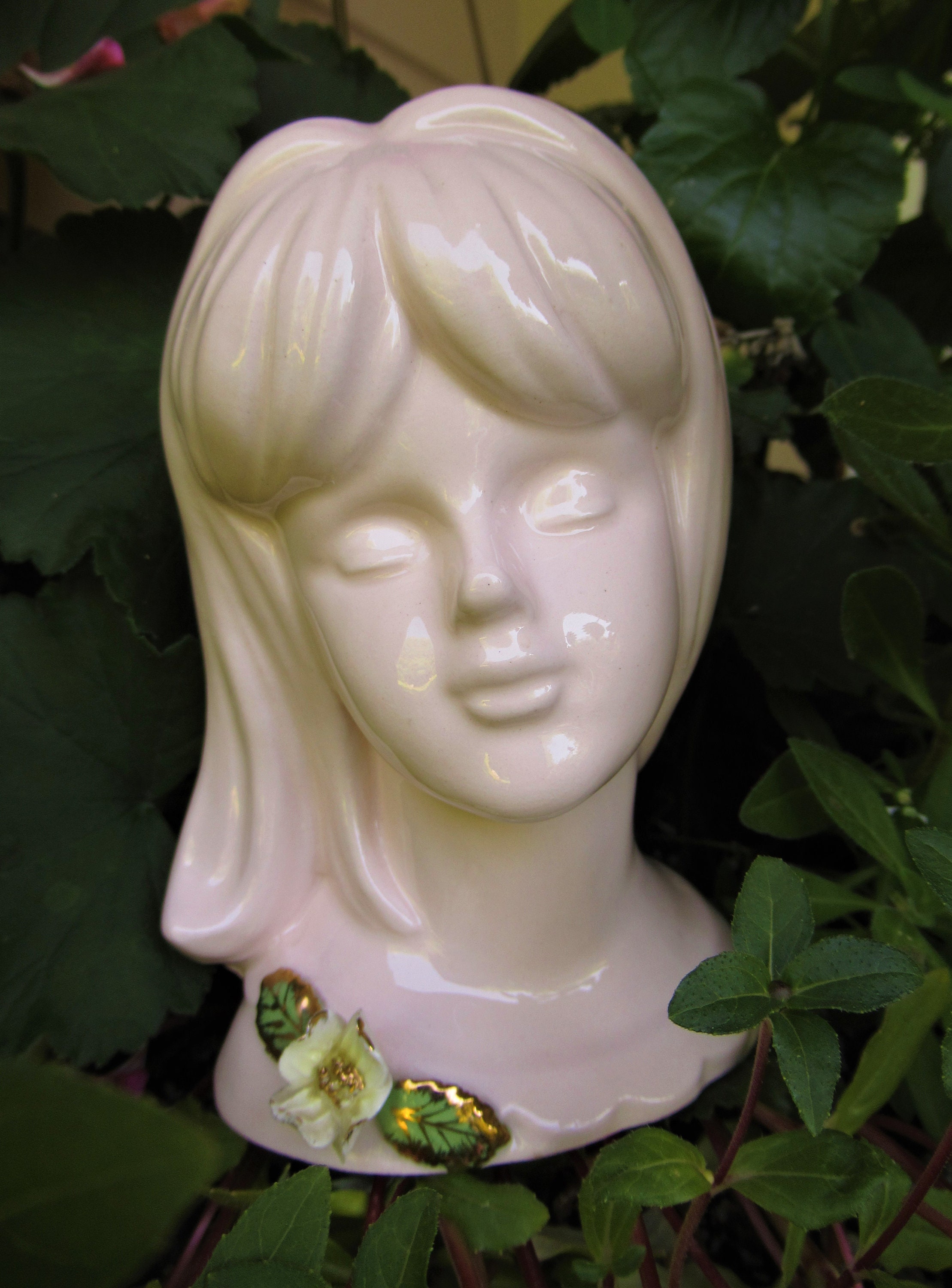RARE Lady Head Vase, 60's Made in Japan, MINT Vase, Wedding Centerpiece ...