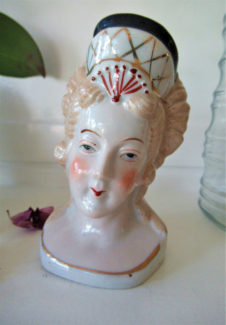 Vintage Lady Head Vase, Fine Porcelain, Wedding Centerpiece, 18th ...