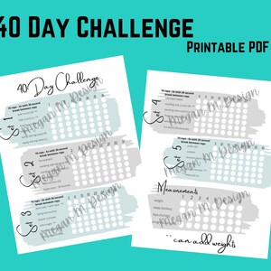 40 Day Challenge - Printable PDF - Etsy