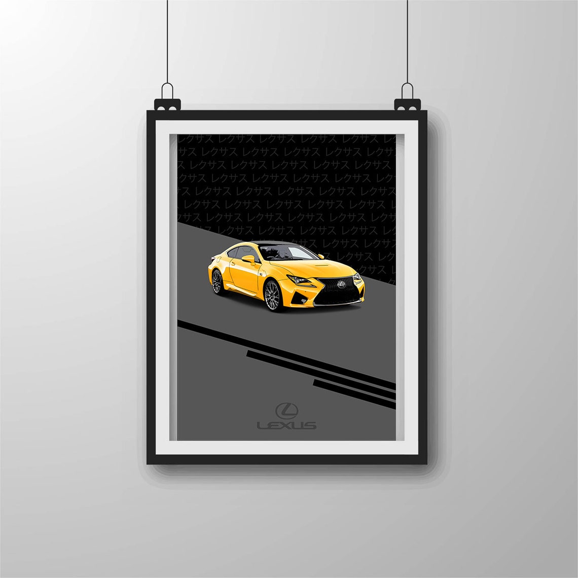 Lexus RC F Digital Poster PNG Car Poster Car Illustration - Etsy