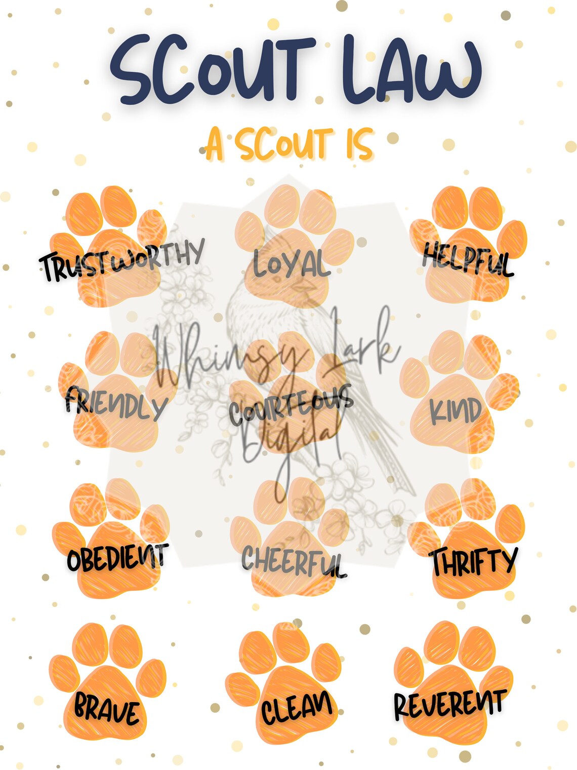 PRINTABLE Cub Scout Law Poster - Etsy