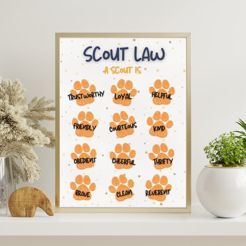 PRINTABLE Cub Scout Law Poster - Etsy