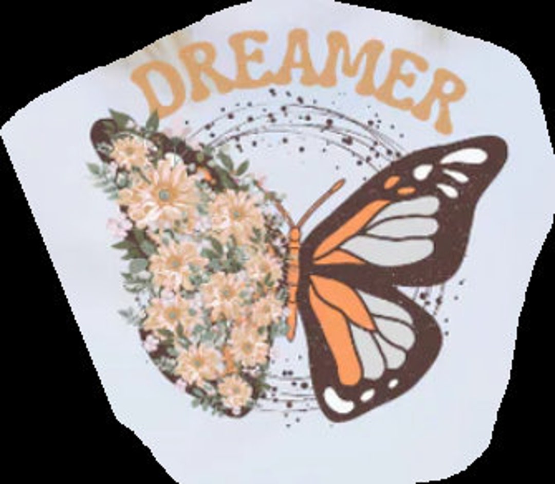 Dreamer Butterfly Letters Screen Print Transfer DTF - Etsy