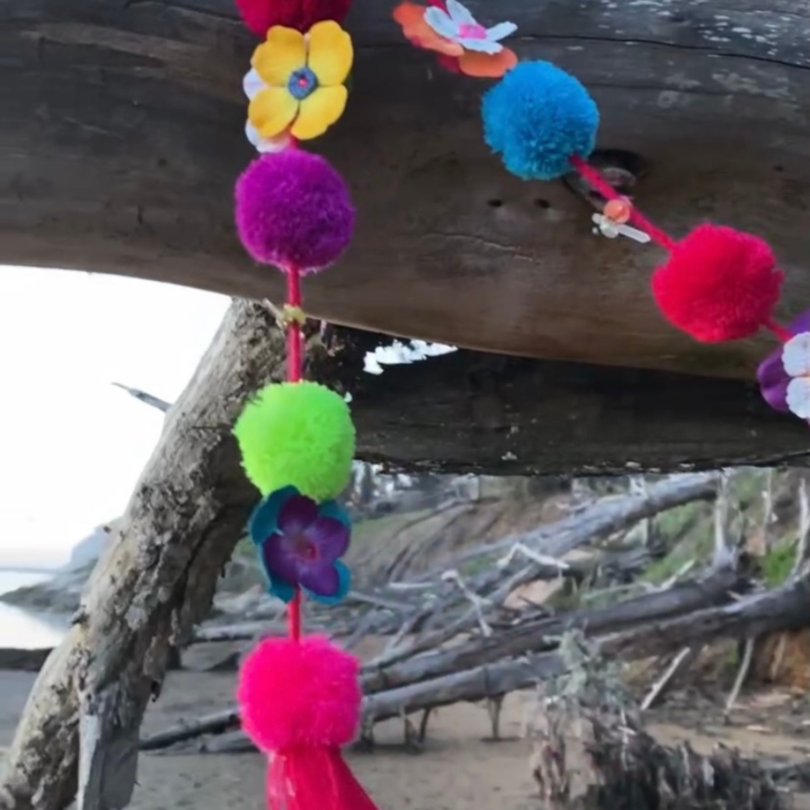 Boho Pom Pom Garland, Boho Garland, Nursery Decor, Pompom Garland ...