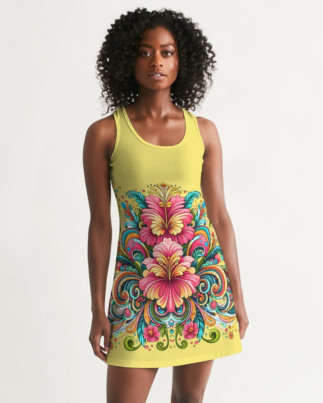 Island Girl Hibiscus Sundress Tropical Summer Clothing Women's ...