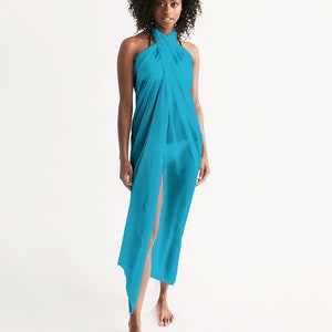 Swim Cover up Turquoise Blue Scarf Swimsuit Wrap Beach Cover up ...