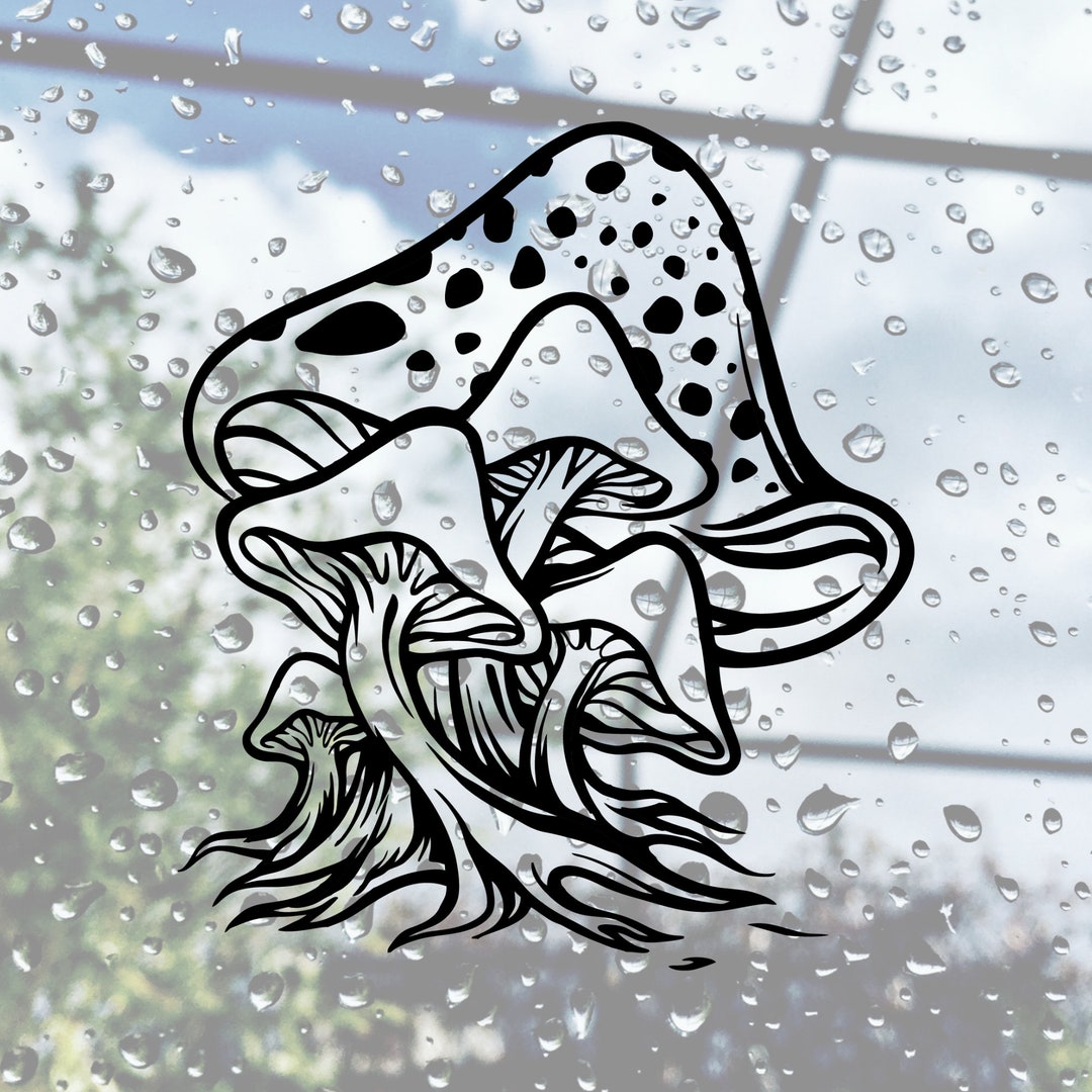 Funky Mushroom Vinyl Decal | Fungus Fungi Sticker | Hippie Sticker ...