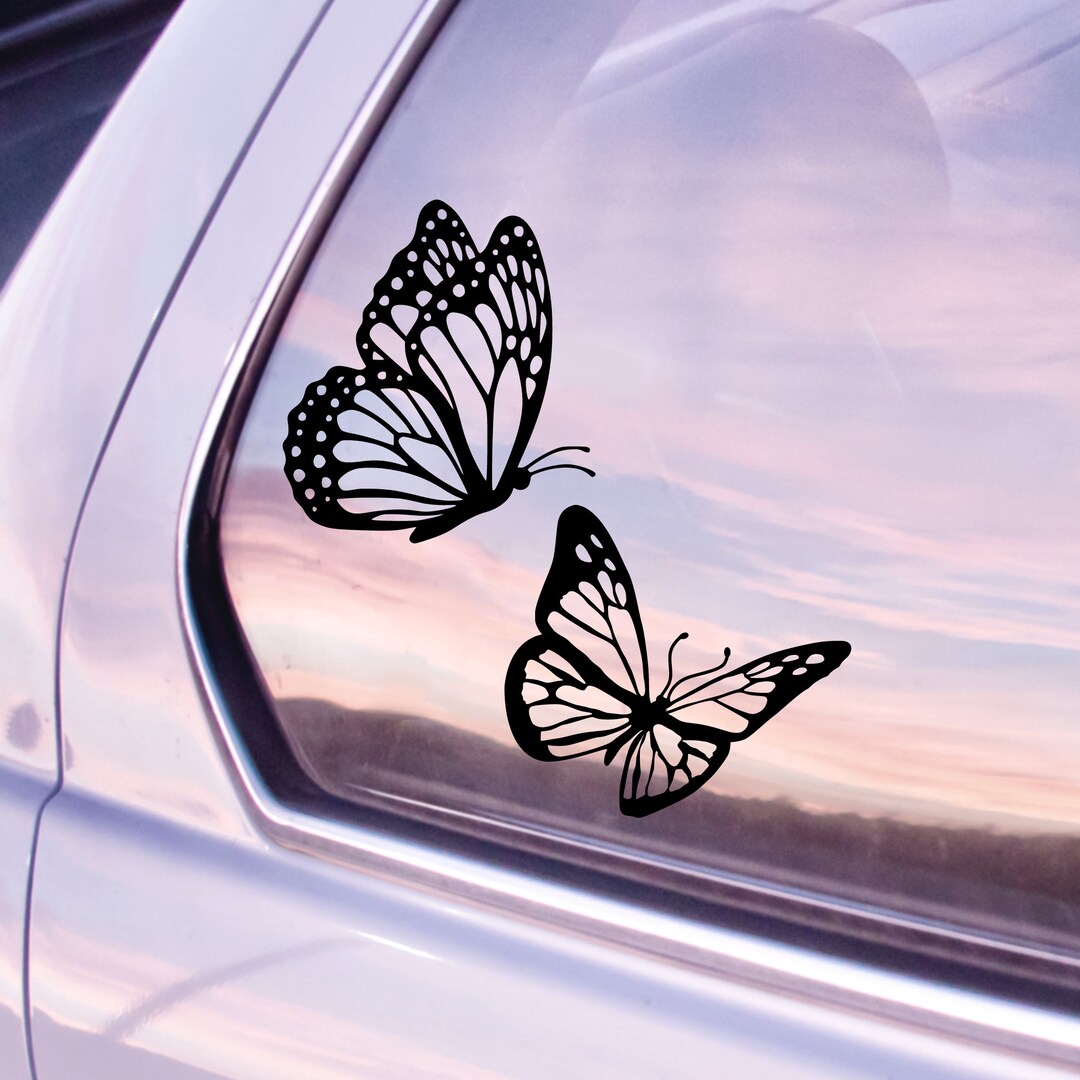 Custom Monarch Butterfly Vinyl Sticker | Multiple Colors Available ...