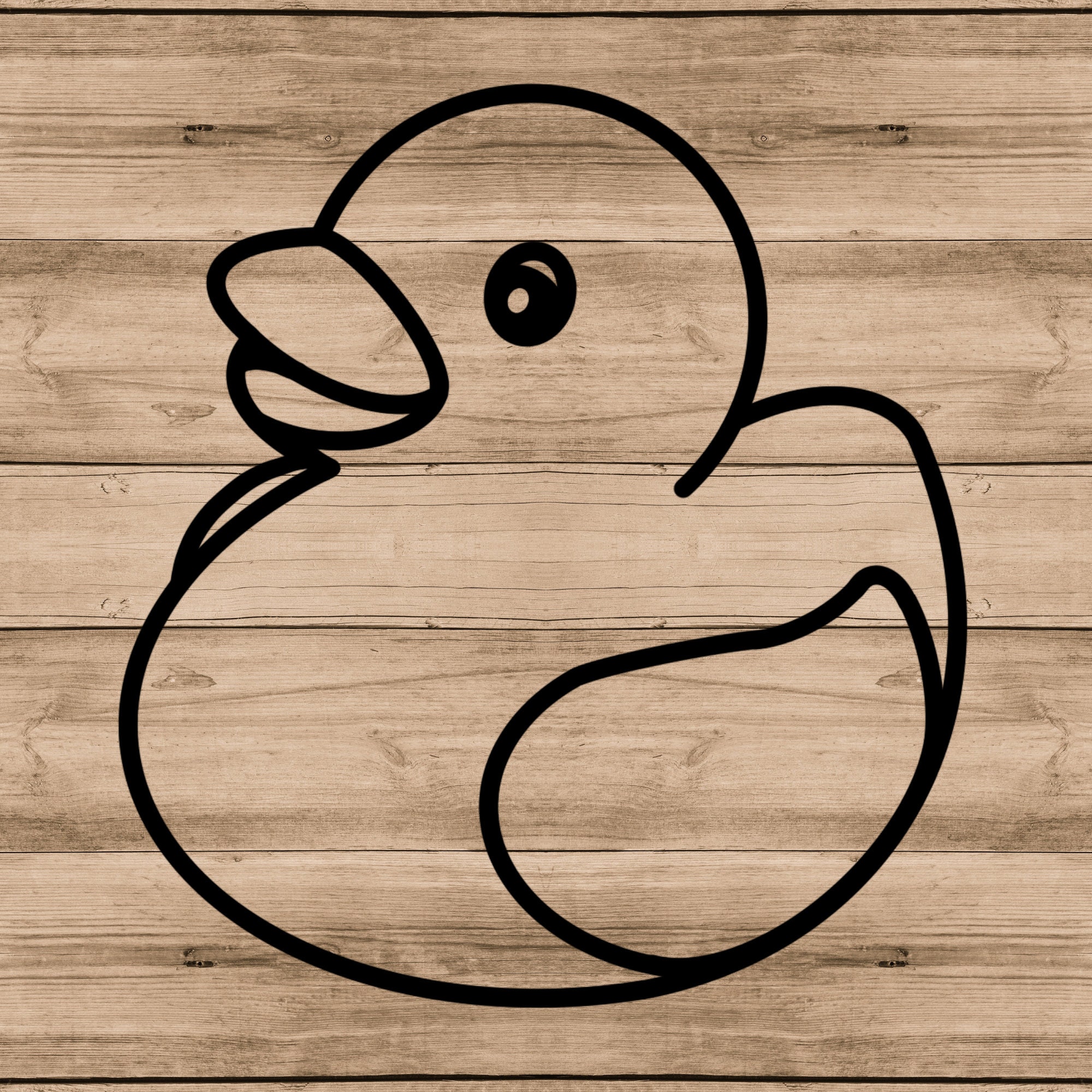 Cute Rubber Duck Outline