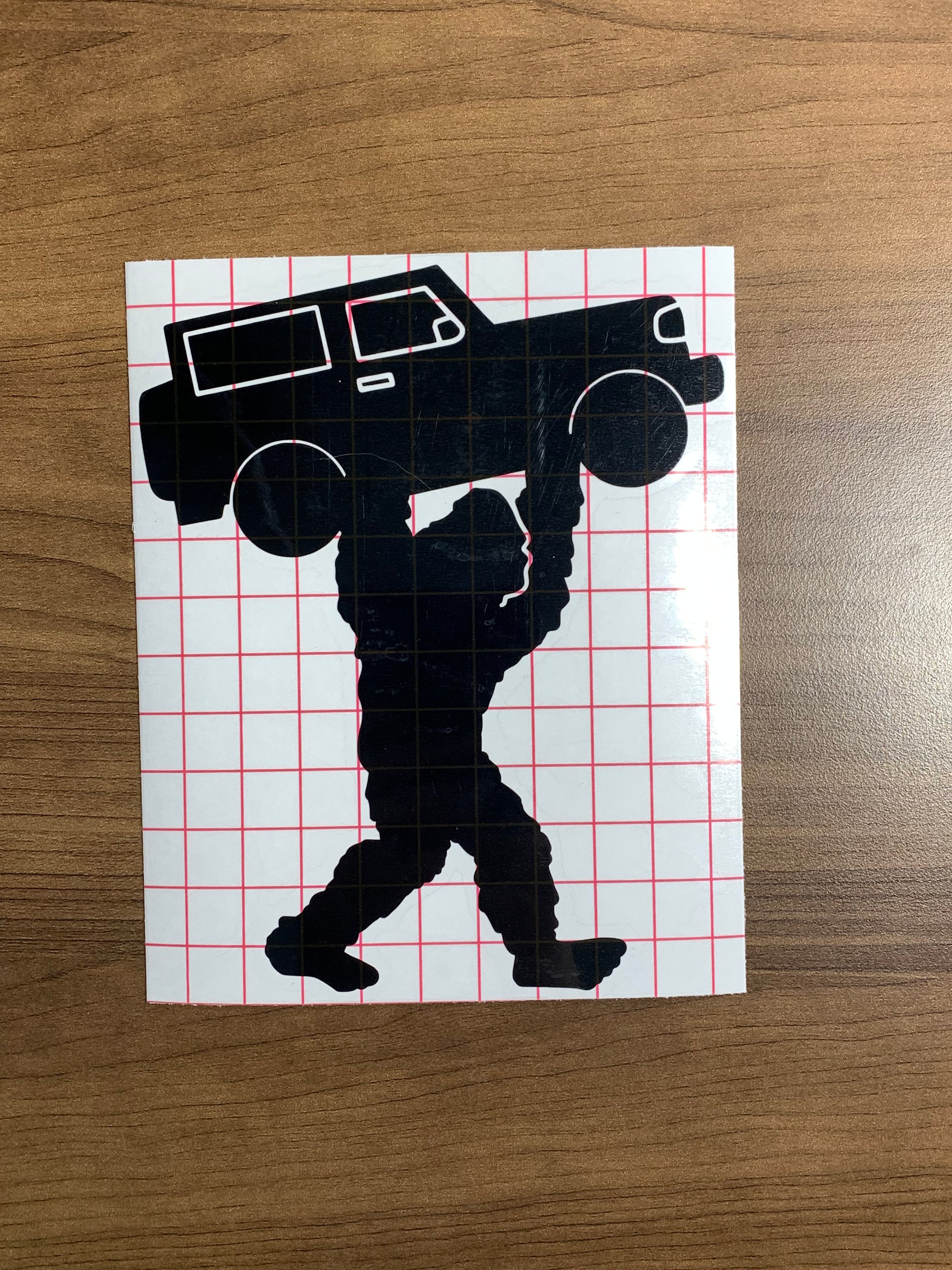 Bigfoot Throwing Car Vinyl Decal Sasquatch Sticker Easter - Etsy