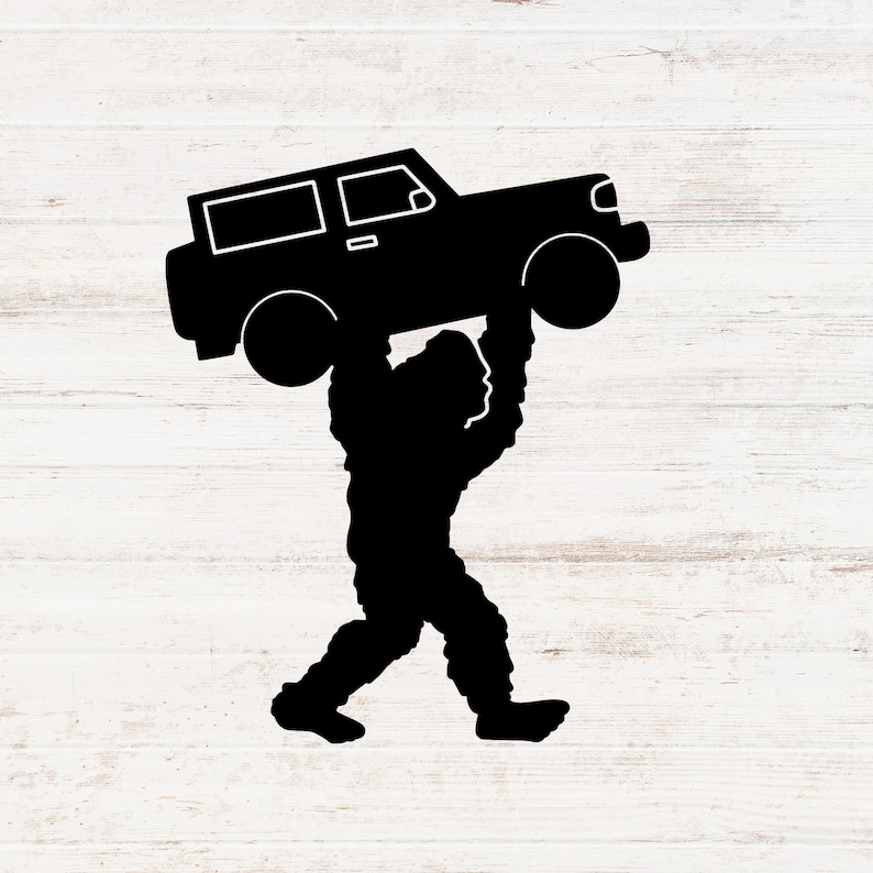 Bigfoot Throwing Car Vinyl Decal Sasquatch Sticker Easter - Etsy