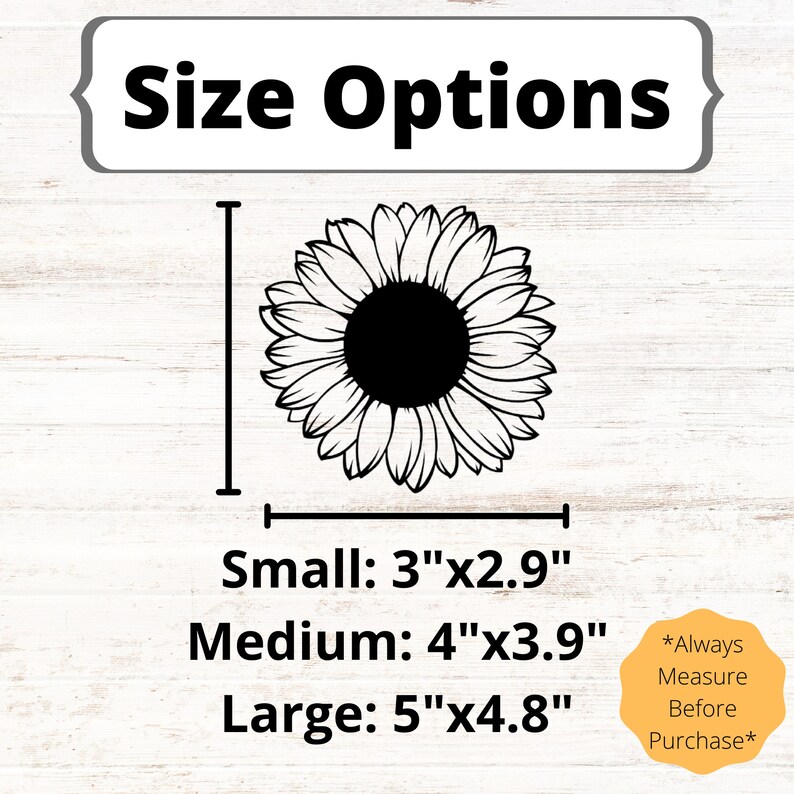 Cute Sunflower Vinyl Decal Flower Decal Cute Floral - Etsy