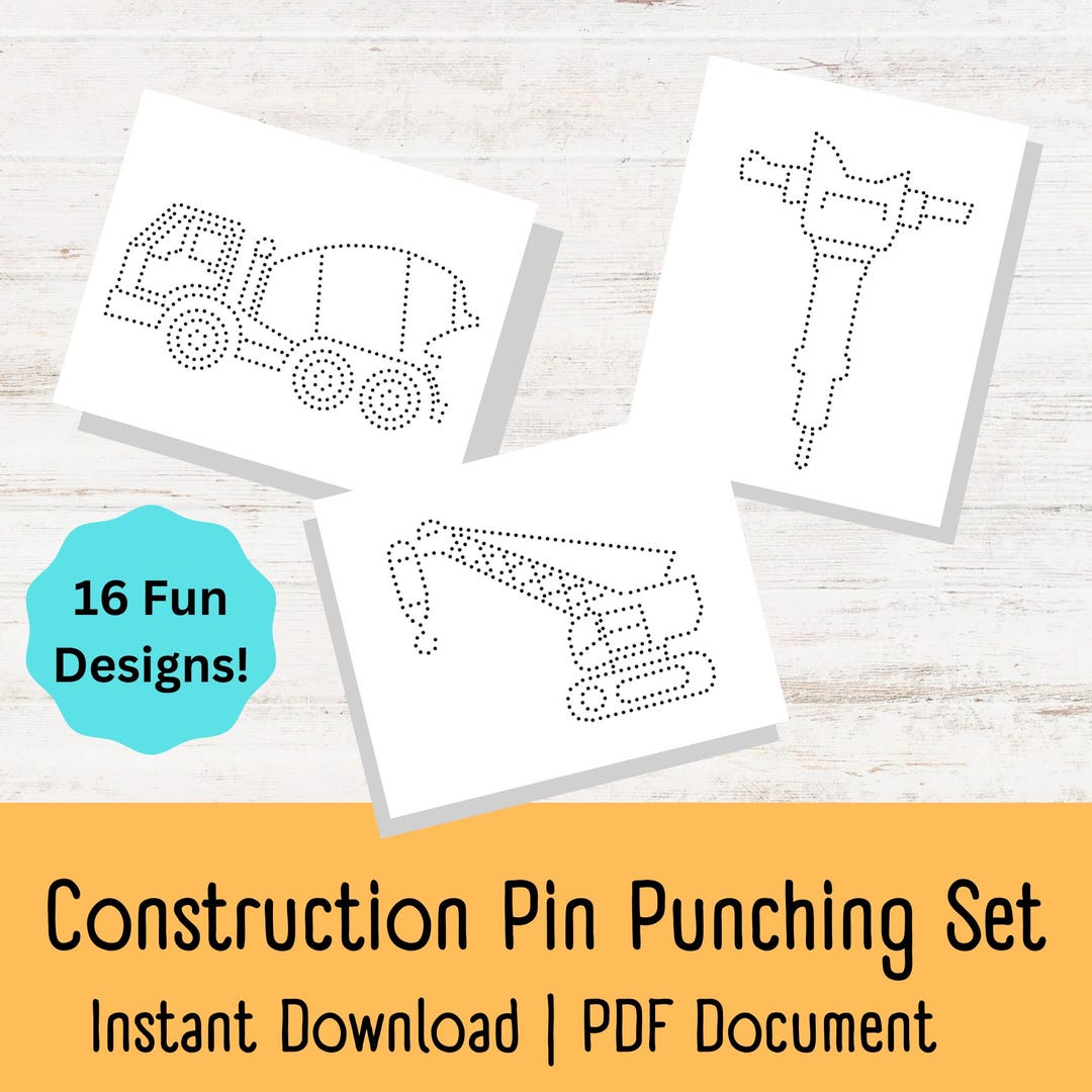 Montessori Pin Punching Sheets | Preschool Activities | Pin Poking ...