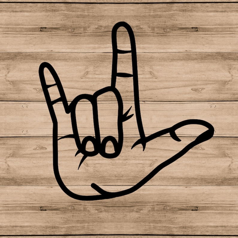 American Sign Language I Love You ASL Decal Multiple - Etsy