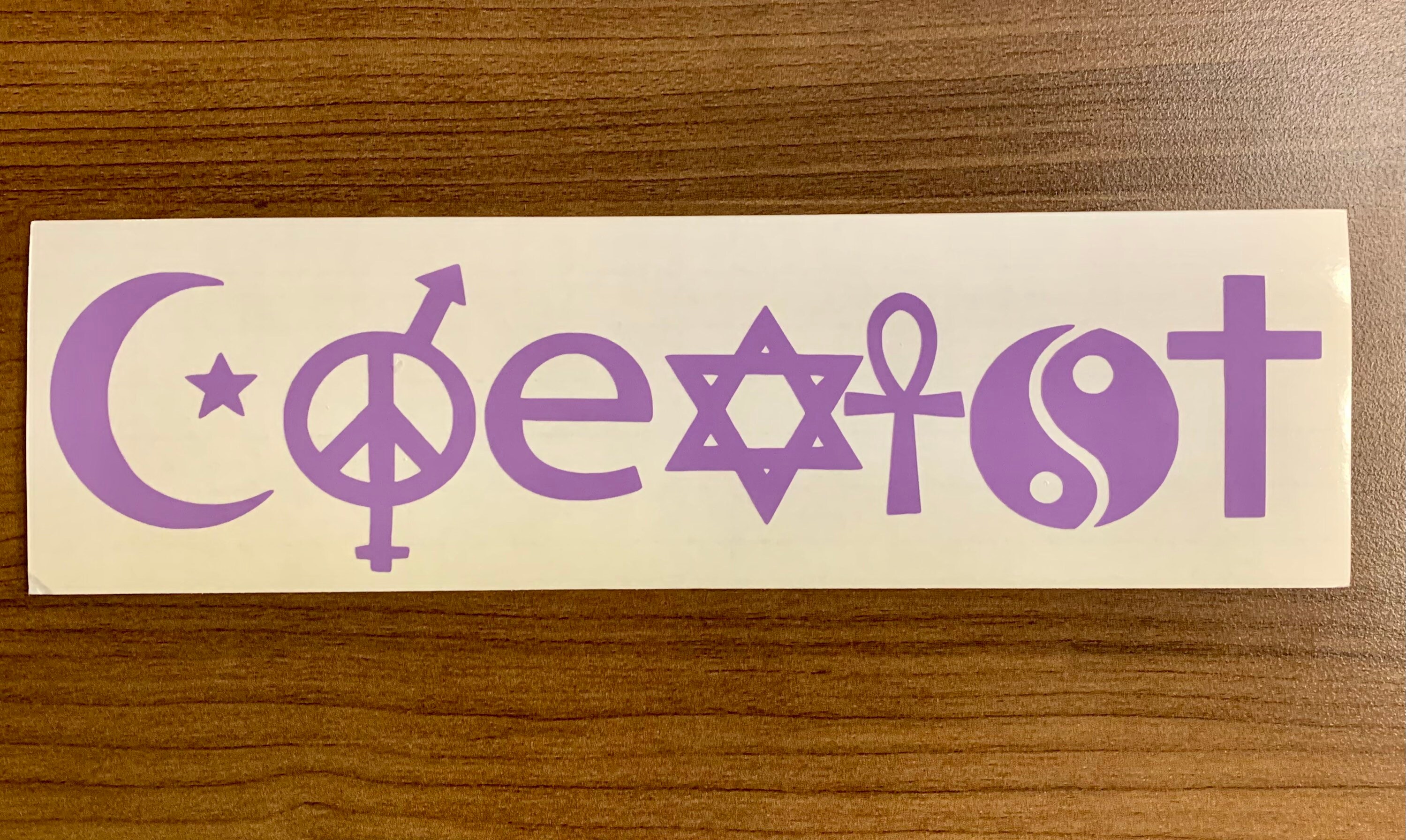 Custom Vinyl Stickers Rainbow Coexist Decal Variety Colors - Etsy