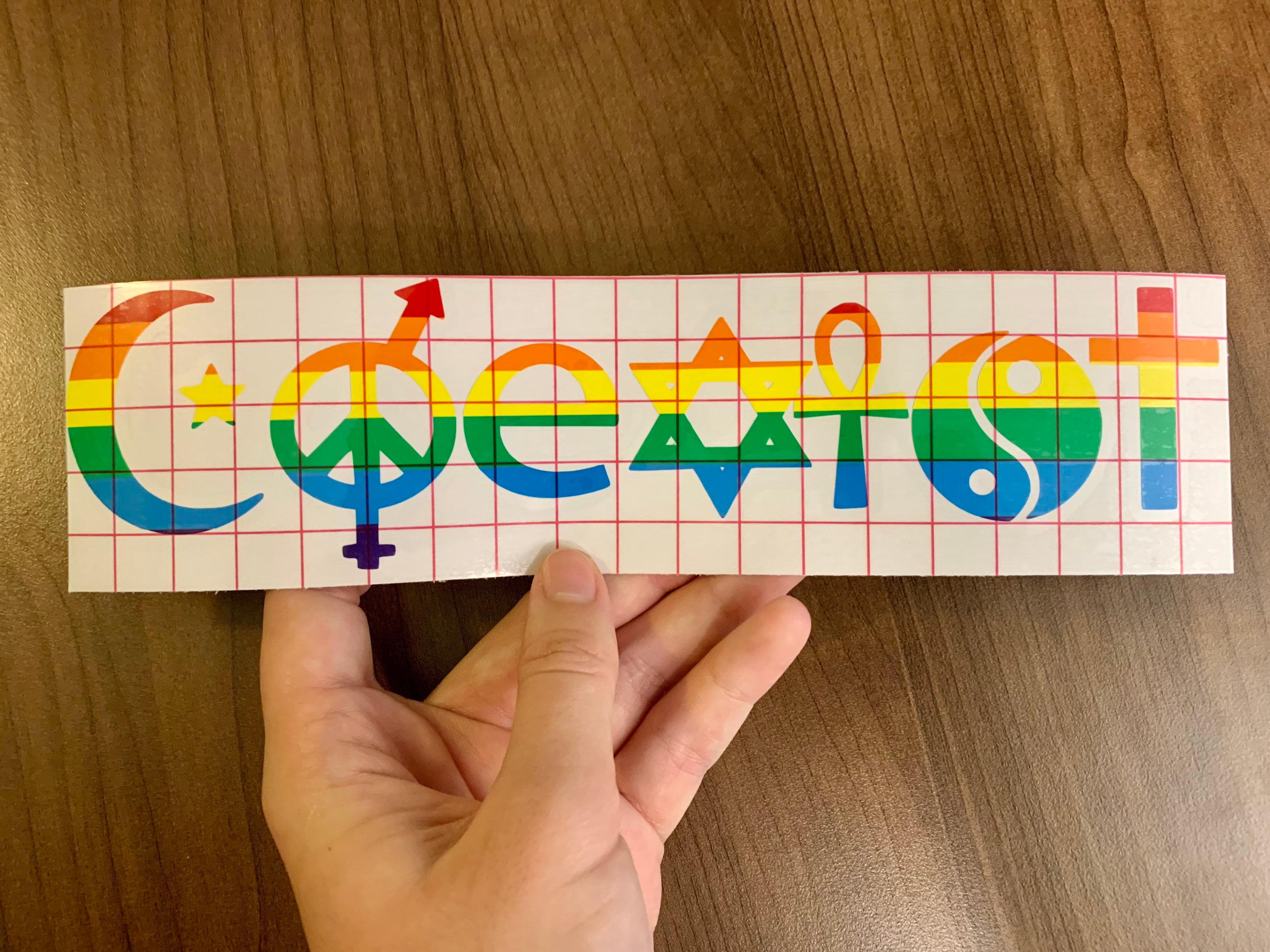 Custom Vinyl Stickers Rainbow Coexist Decal Variety Colors - Etsy