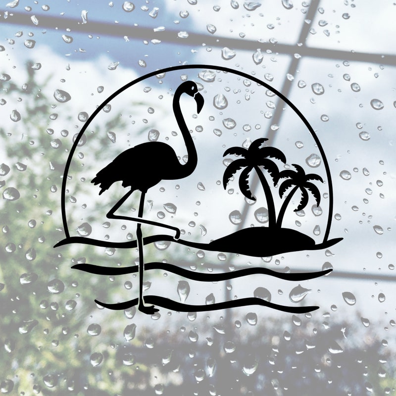 Flamingo Car Decal - Etsy