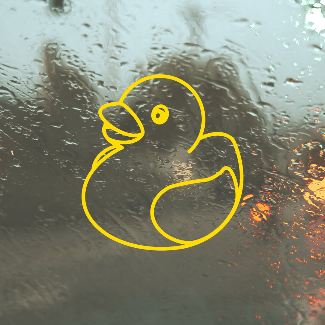 Minimalist Cute Rubber Duck Vinyl Decal | Outline Sticker | Variety ...