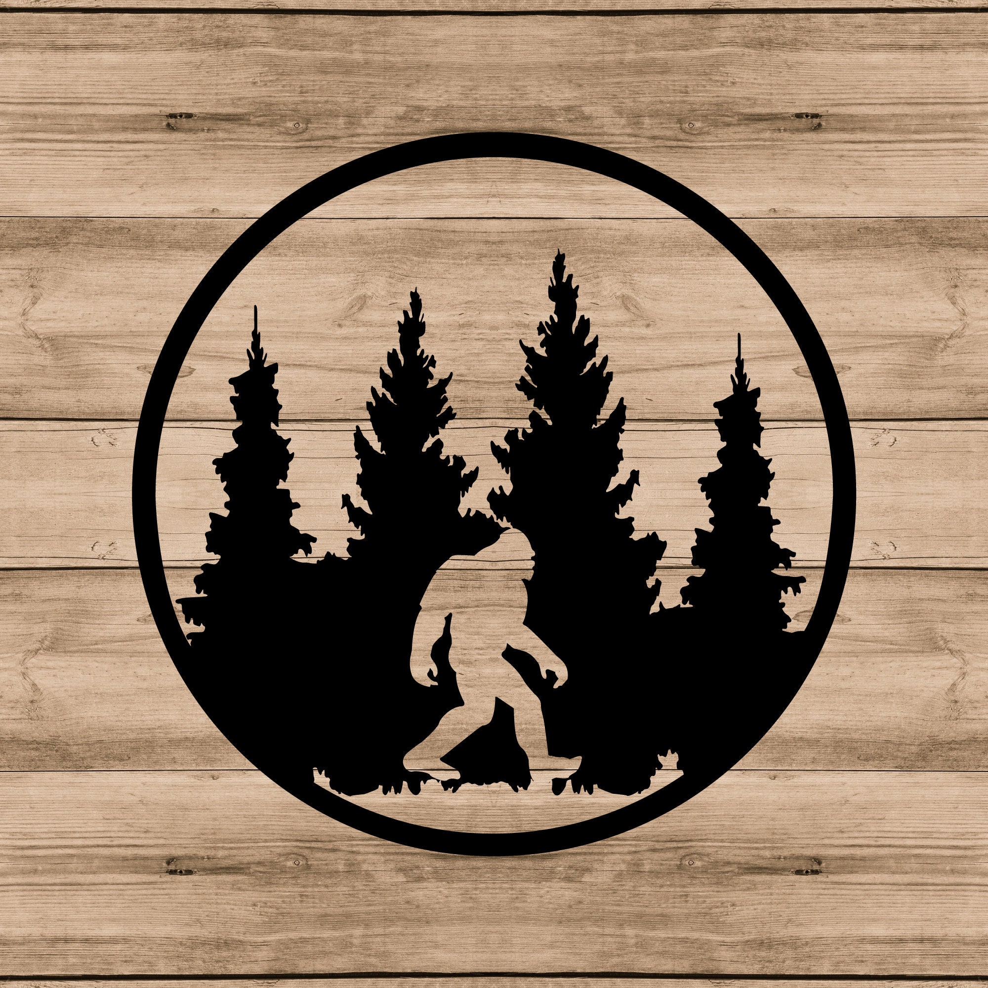 Bigfoot Forest Vinyl Decal | Sasquatch Sticker | Multiple Colors - Etsy