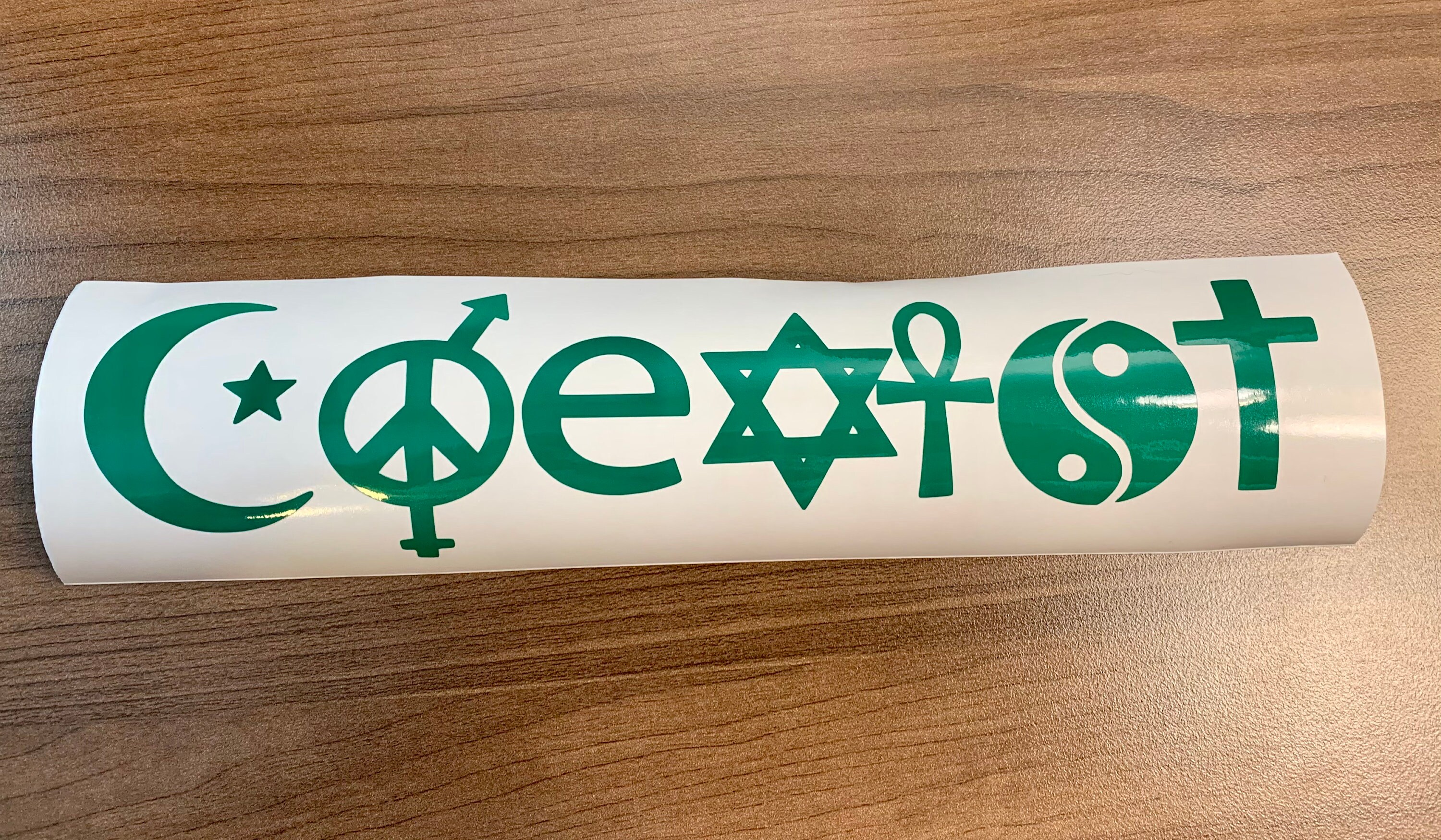 Custom Vinyl Stickers Rainbow Coexist Decal Variety Colors | Etsy