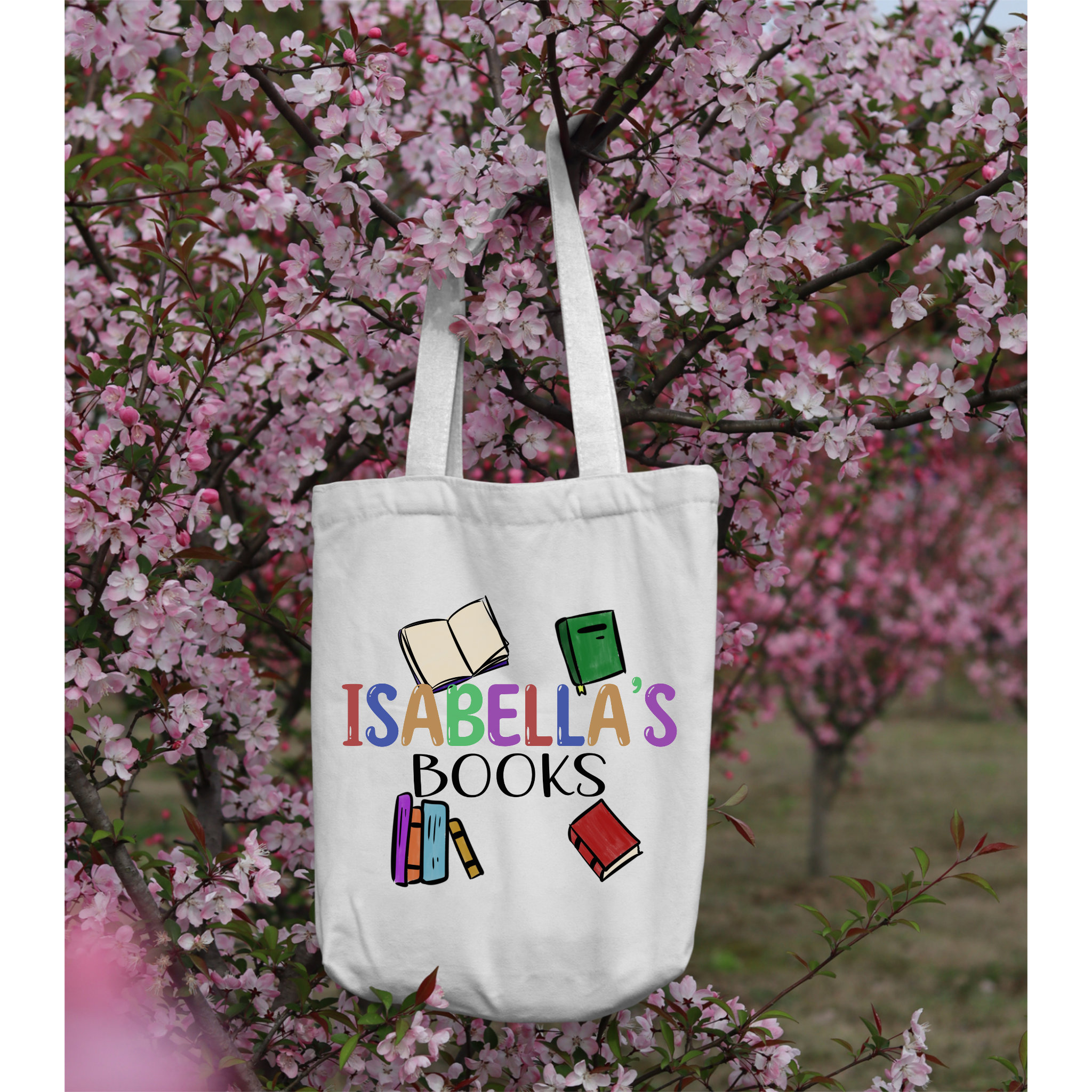 Custom Kid's Library Tote Personalized Book Bag - Etsy