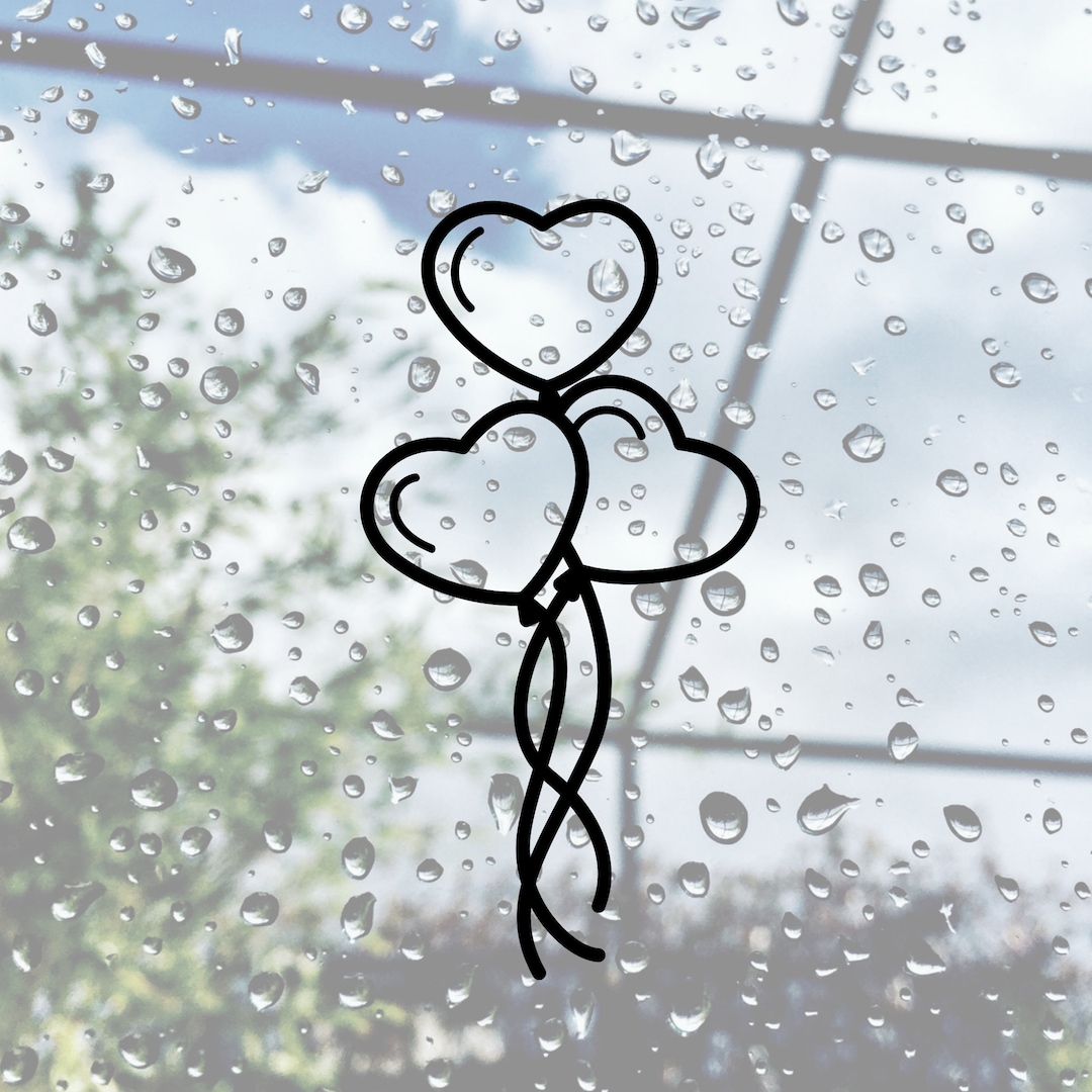 Minimalist Heart Balloon Vinyl Decal | Love Balloon Sticker | Multiple ...