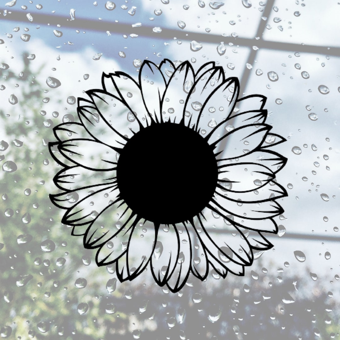 Cute Sunflower Vinyl Decal | Flower Decal | Cute Floral Sticker ...