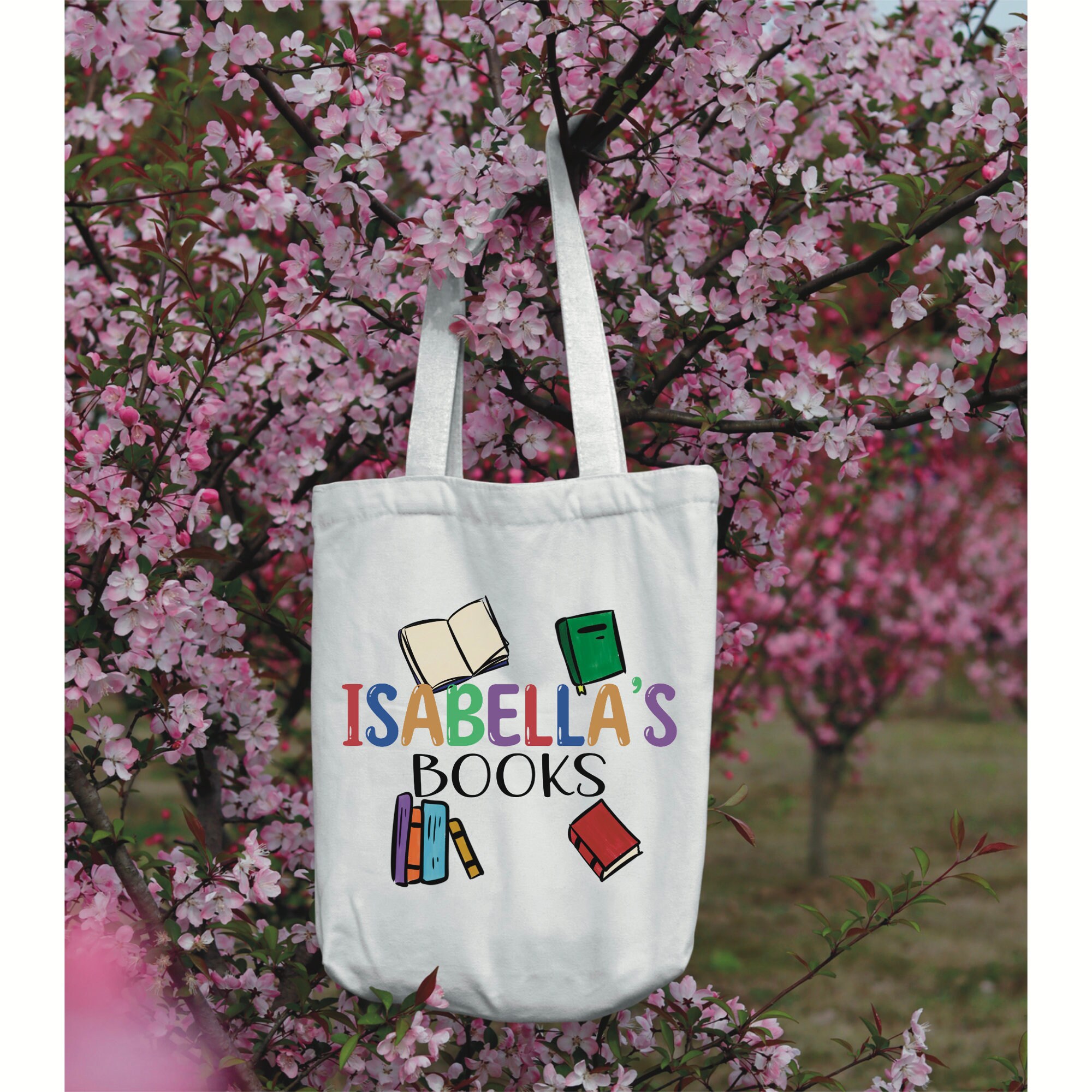 Custom Kid's Library Tote | Personalized Book Bag | Children's Name ...