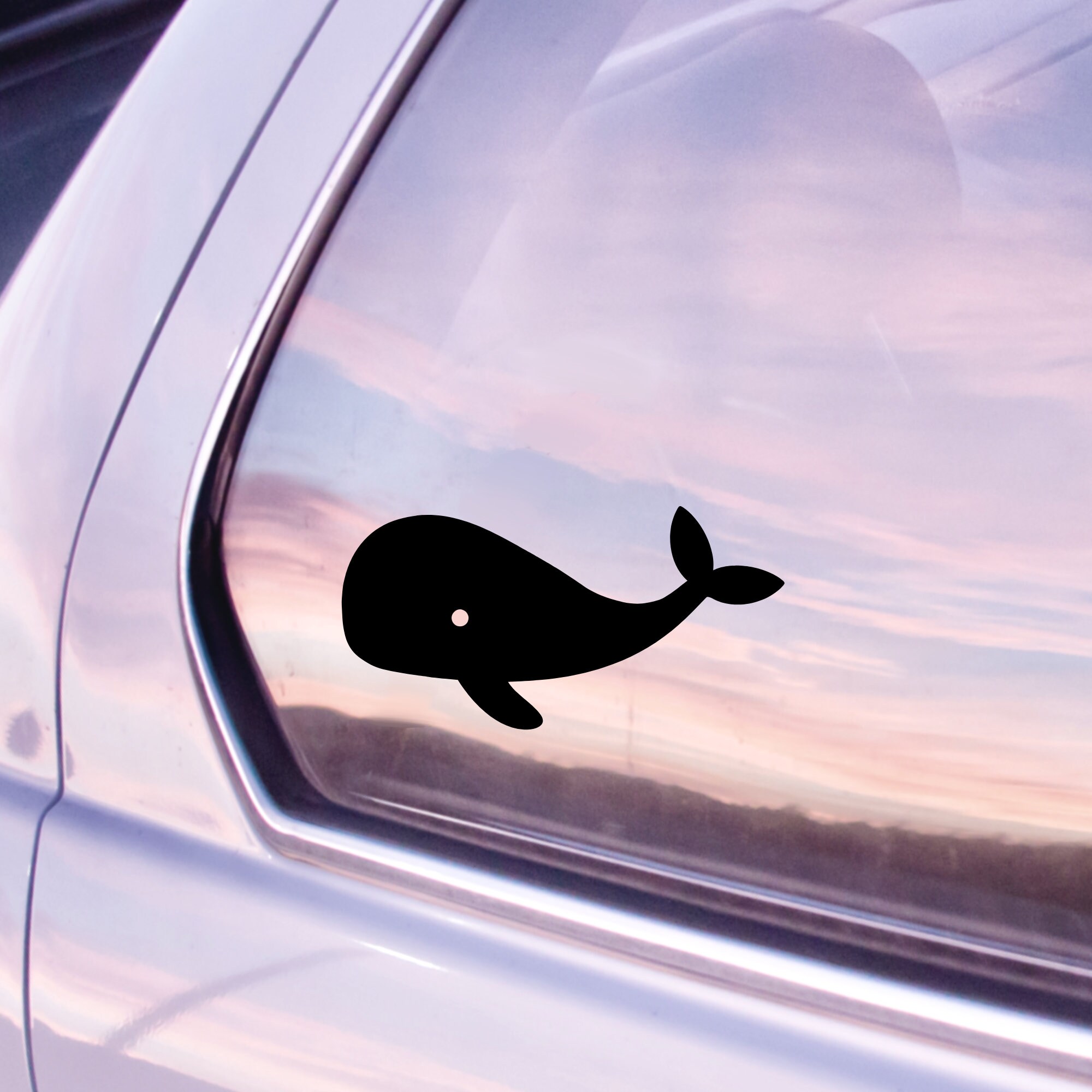 Cute Whale Decal Minimalist Whale Orca Ocean Sticker Car - Etsy