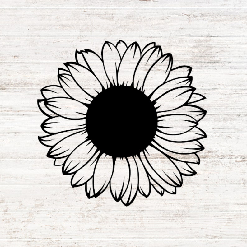 Cute Sunflower Vinyl Decal Flower Decal Cute Floral - Etsy