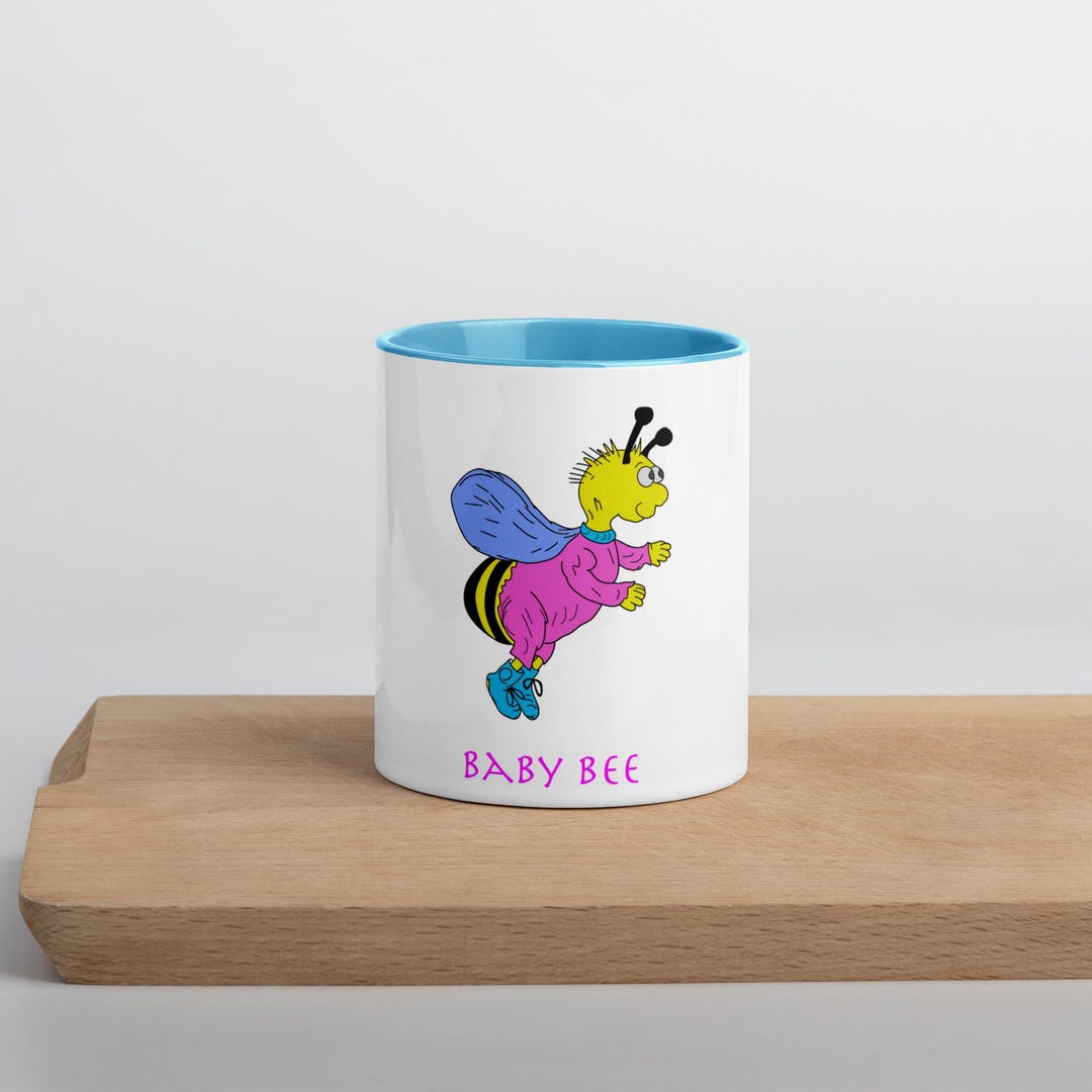 Baby Bee Mug With Blue Color Inside - Etsy