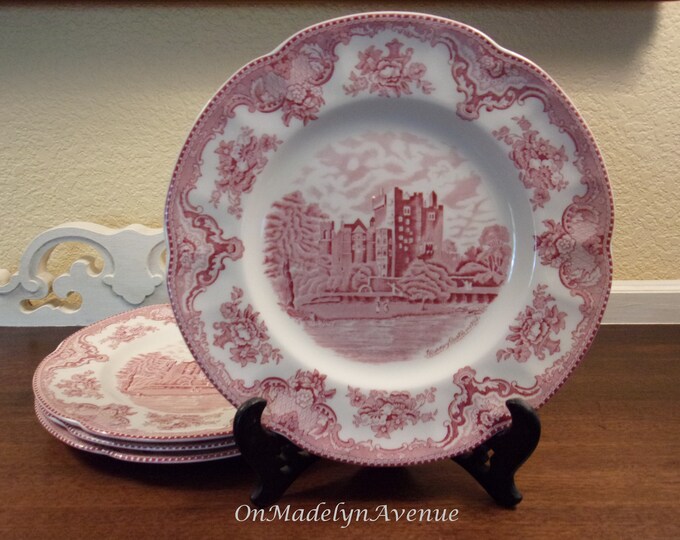 Johnson Bros., Old Britain Castles Red, 10 Inch Dinner Plates, Set of 4 ...