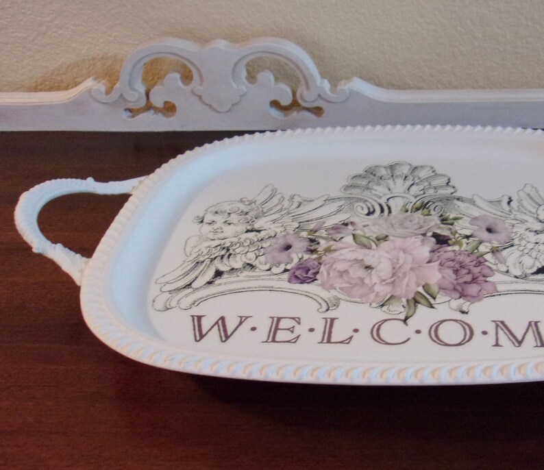 Hand Painted Silverplate Butler's Tray | Etsy