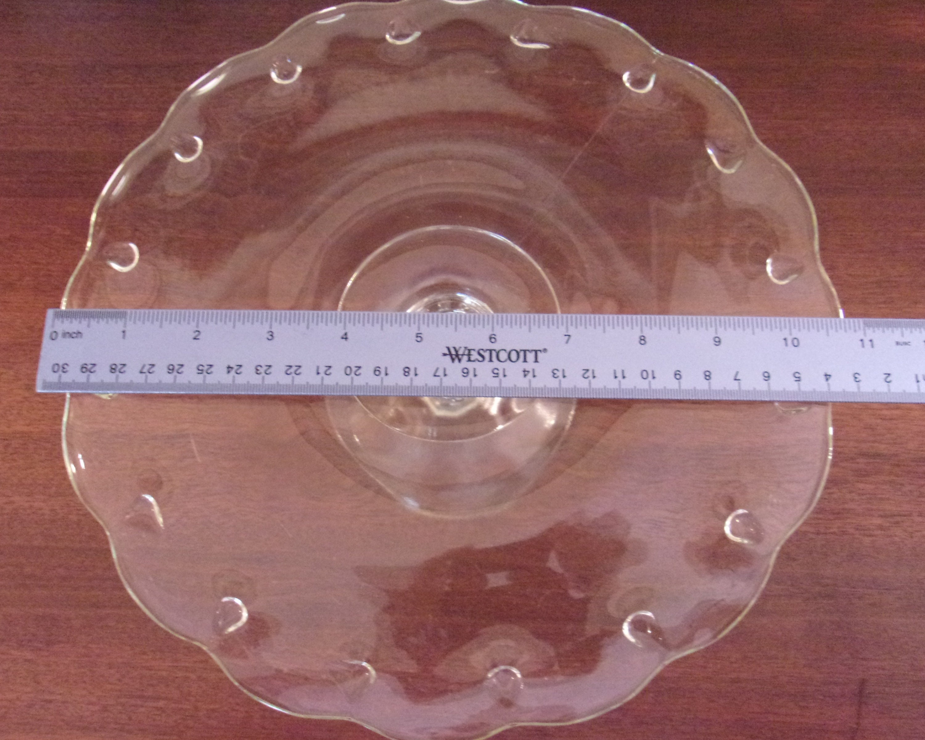 Vintage Indiana Glass teardrop Pattern Clear Raised Cake - Etsy