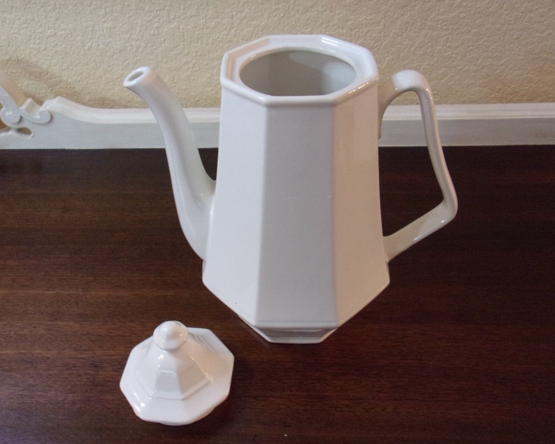 Vintage Ironstone Hexagonal Coffee/tea Pot With Lid - Etsy