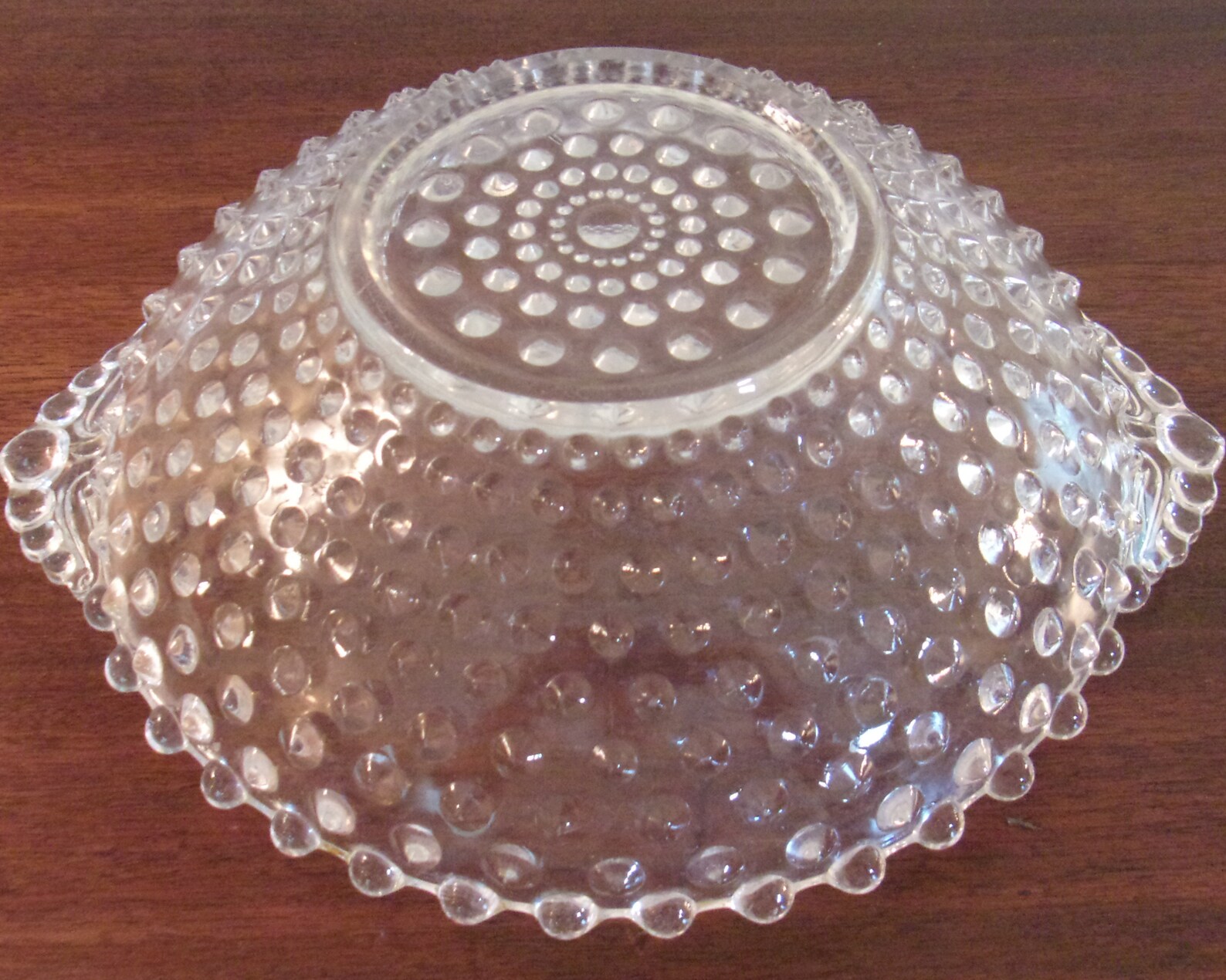 Vintage Pressed Glass Duncan & Miller Hobnail Fruit Bowl - Etsy