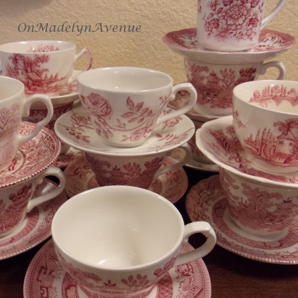 Red Transferware - Etsy