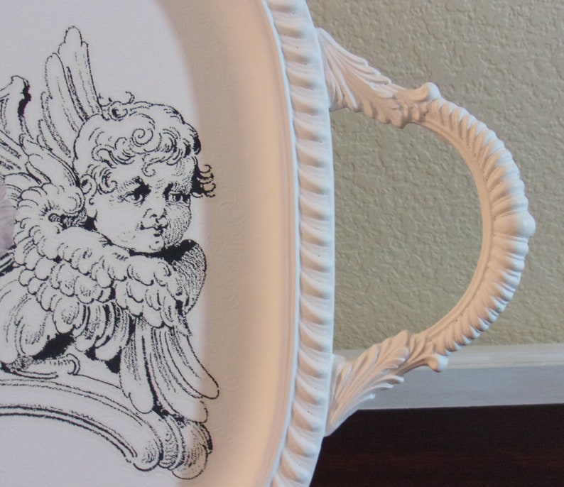 Hand Painted Silverplate Butler's Tray | Etsy