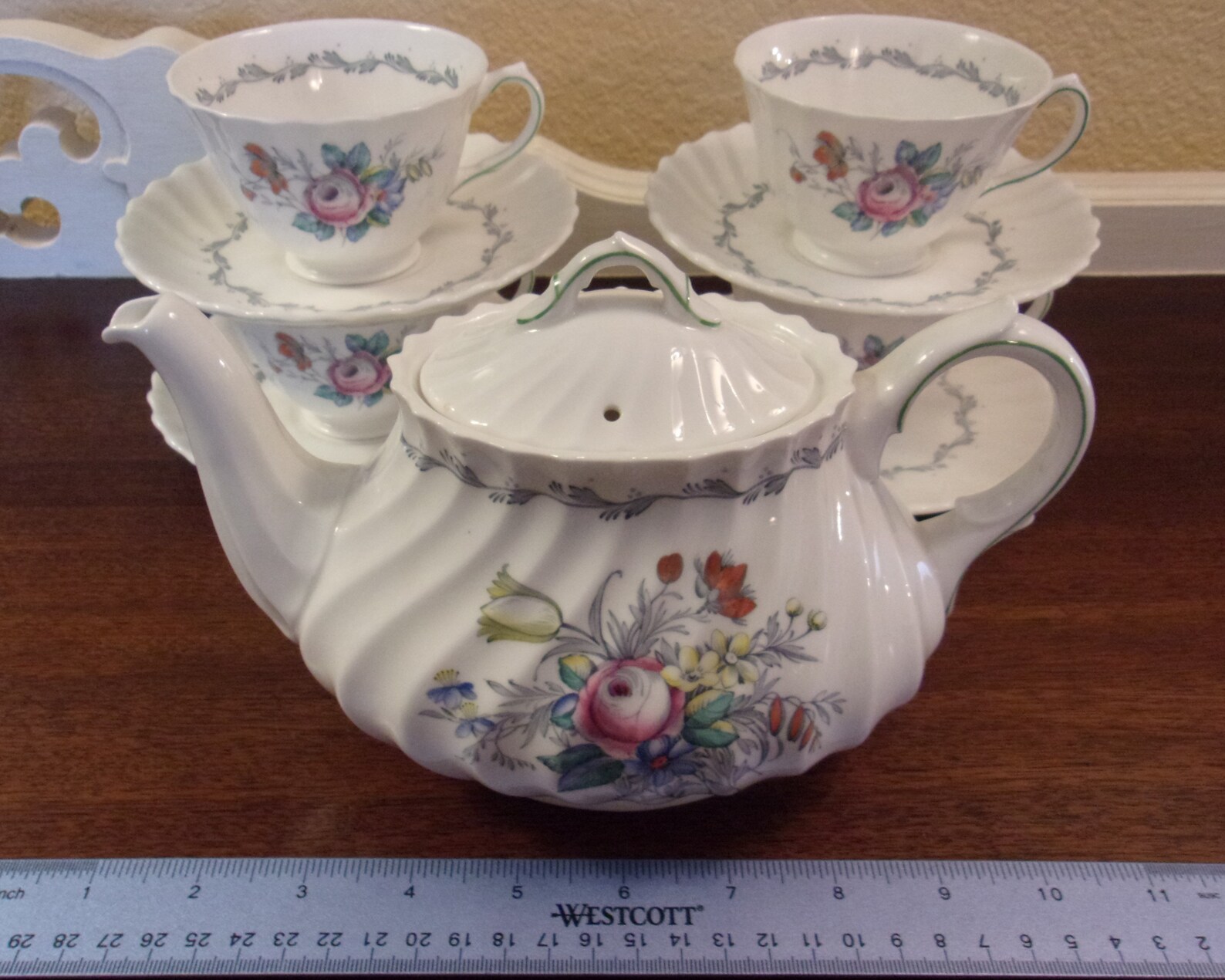 English Tea Set Royal Doulton the Chelsea Rose Bone China - Etsy