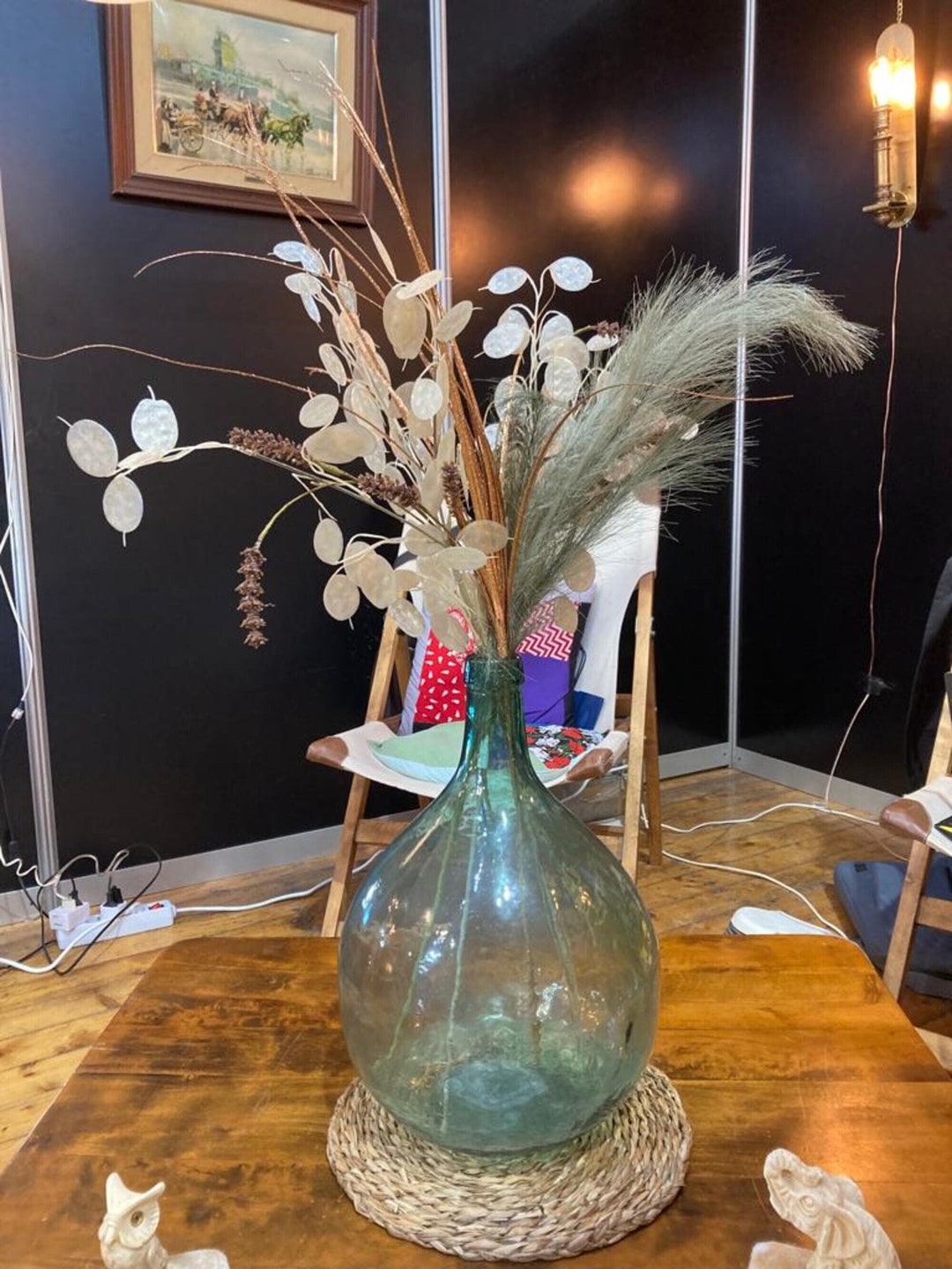 Antique Demijohn Vintage Vase, Old Glass Bottle, Collectible Home Decor ...